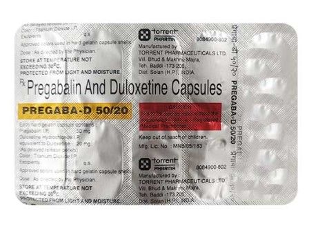 Pregaba-D 50/20 Capsule 10's Price, Uses, Side Effects, Composition ...