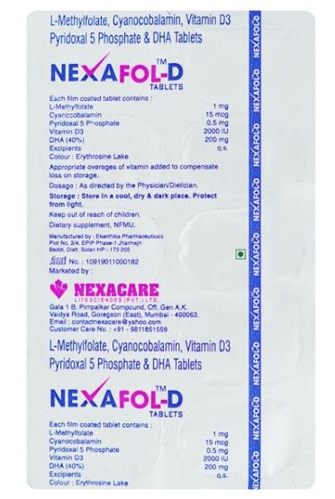 Nexafol-D Tablet 10's Price, Uses, Side Effects, Composition - Apollo ...