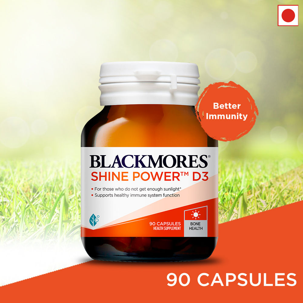 Blackmores Shine Power D3 for Bone Health, 90 Capsules Price, Uses ...