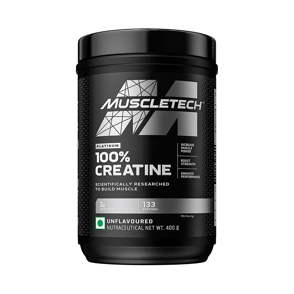 Muscletech Platinum 100% Creatine Unflavoured, 400 gm Price, Uses, Side ...