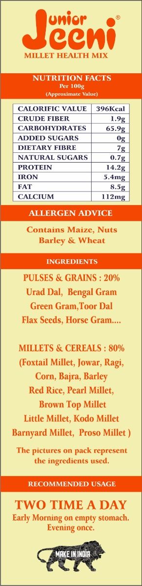 Jeeni Millet Health Mix Junior, 500 gm Price, Uses, Side Effects ...