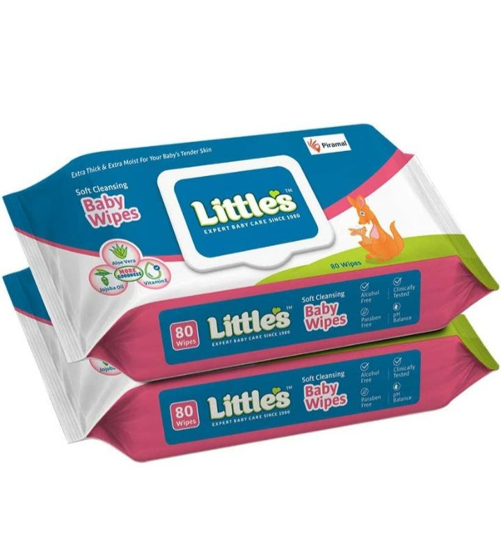 Little's Soft Cleansing Baby Wipes, 160 (2 x 80) Price, Uses, Side ...