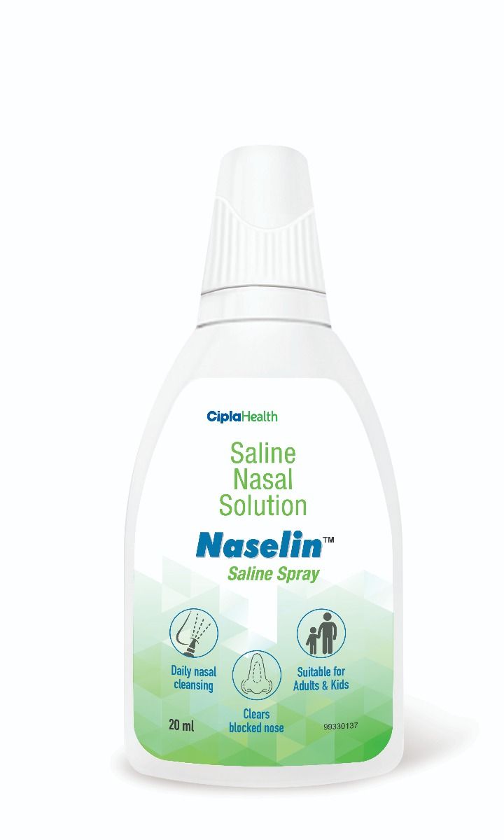 Naselin Saline Nasal Spray 20Ml Price, Uses, Side Effects, Composition ...