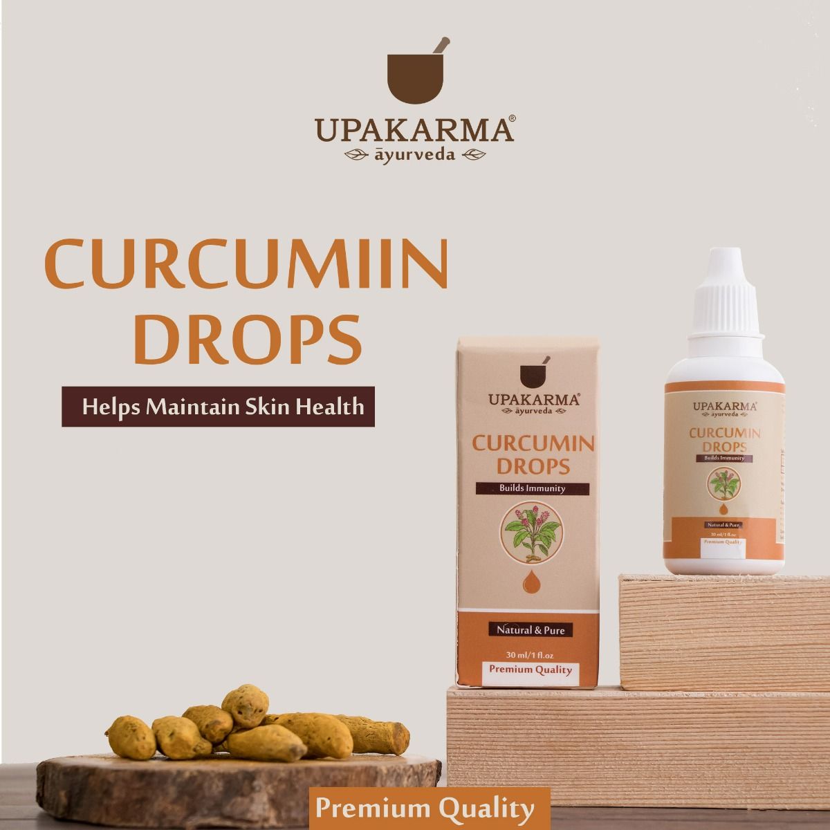 Upakarma Ayurveda Curcumin Drops, 30 ml Price, Uses, Side Effects ...