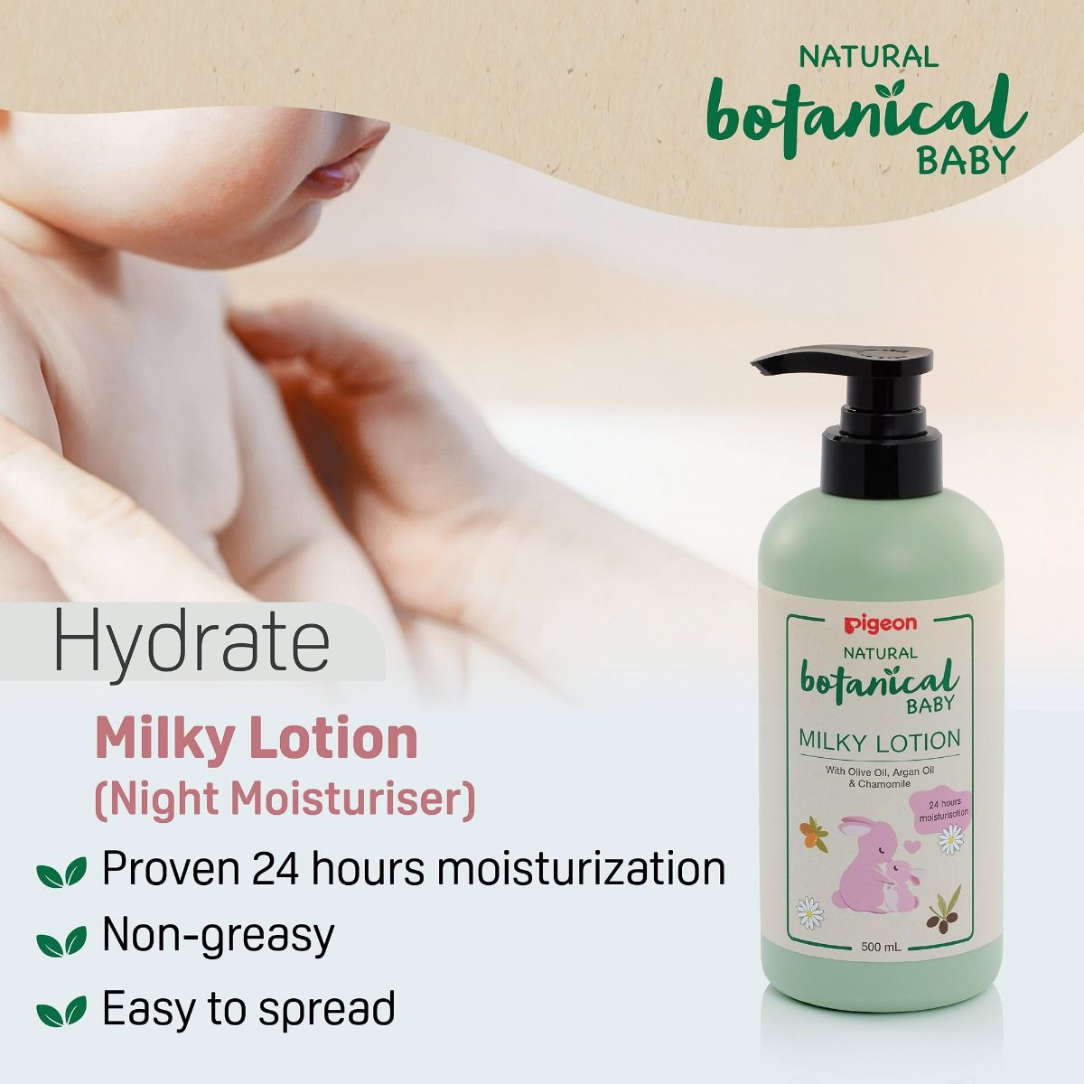 Pigeon Natural Botanical Baby Milky Lotion, 500 ml Price, Uses, Side ...