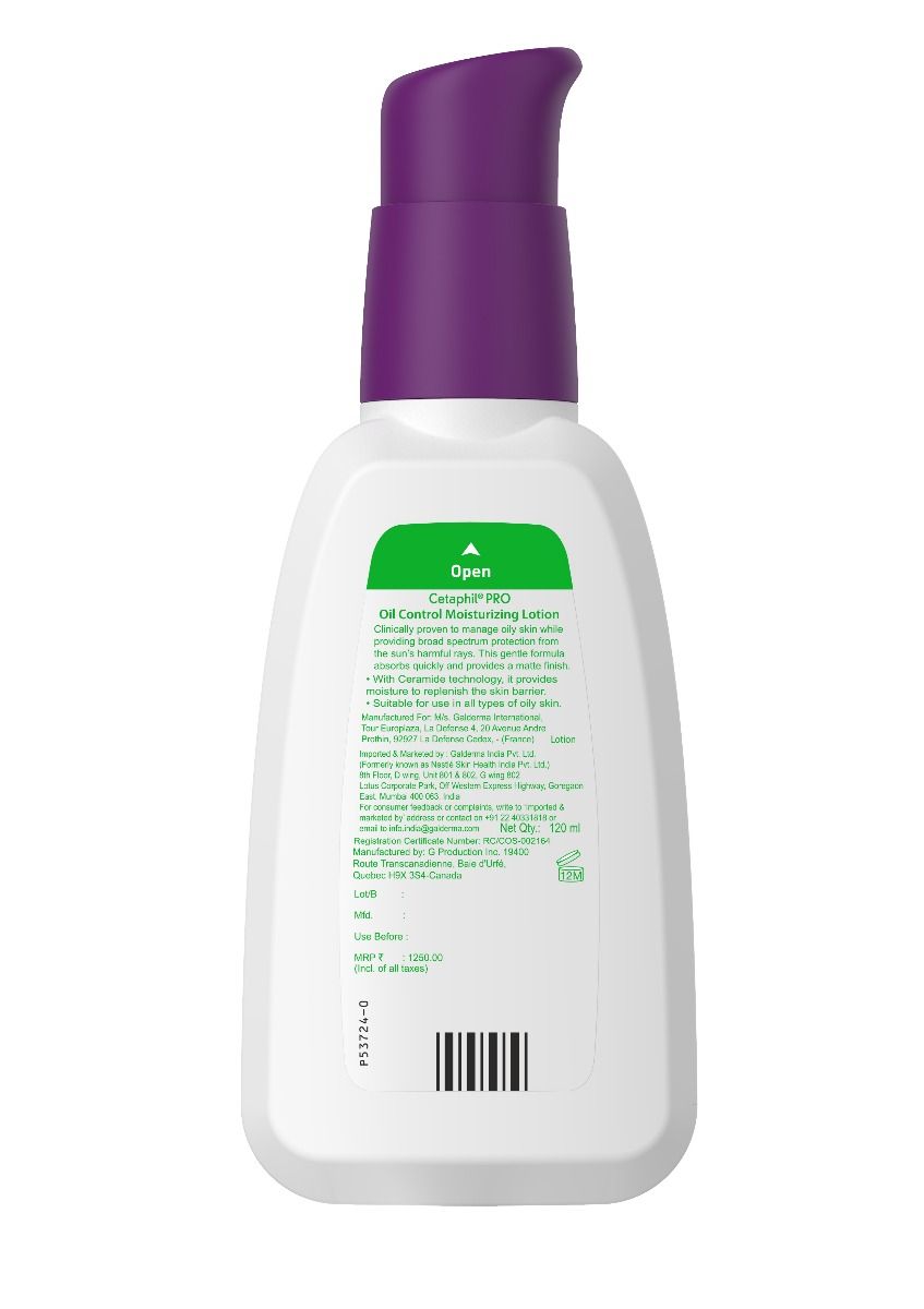 Cetaphil Pro Oil Control Moisturizing Lotion, 120 ml Price, Uses, Side ...