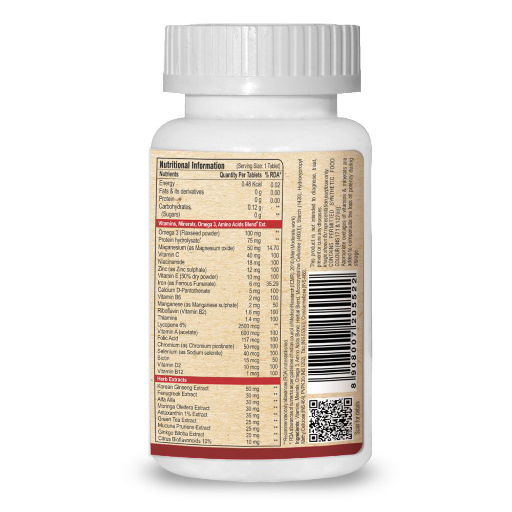 Pure Nutrition Men's Multi Vitamin, 60 Tablets Price, Uses, Side ...