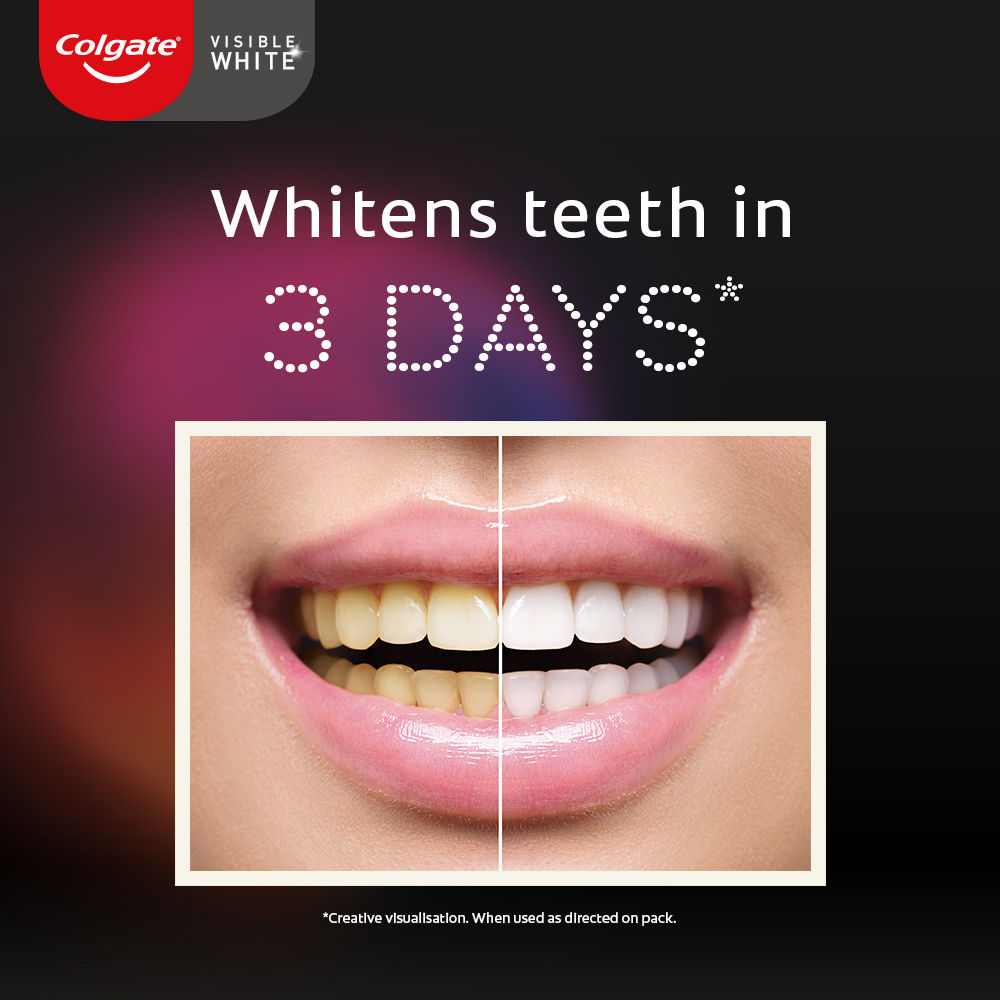 Colgate Visible White O2 Whitening Peppermint Sparkle Toothpaste, 25 gm ...