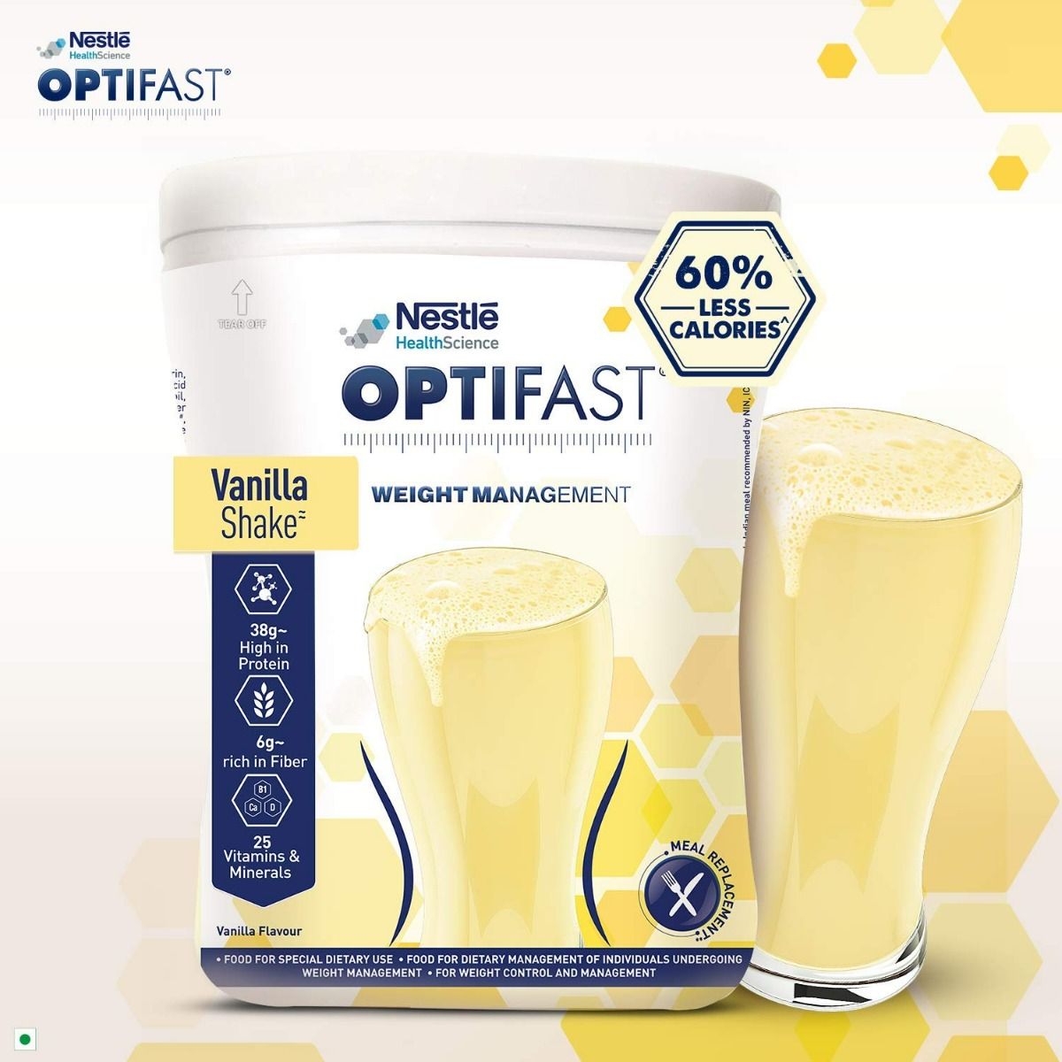 Nestle Optifast Vanilla Flavoured Shake, 400 gm Jar Price, Uses, Side ...