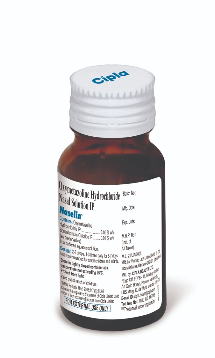 Naselin Nasal Drops, 10 ml Price, Uses, Side Effects, Composition ...