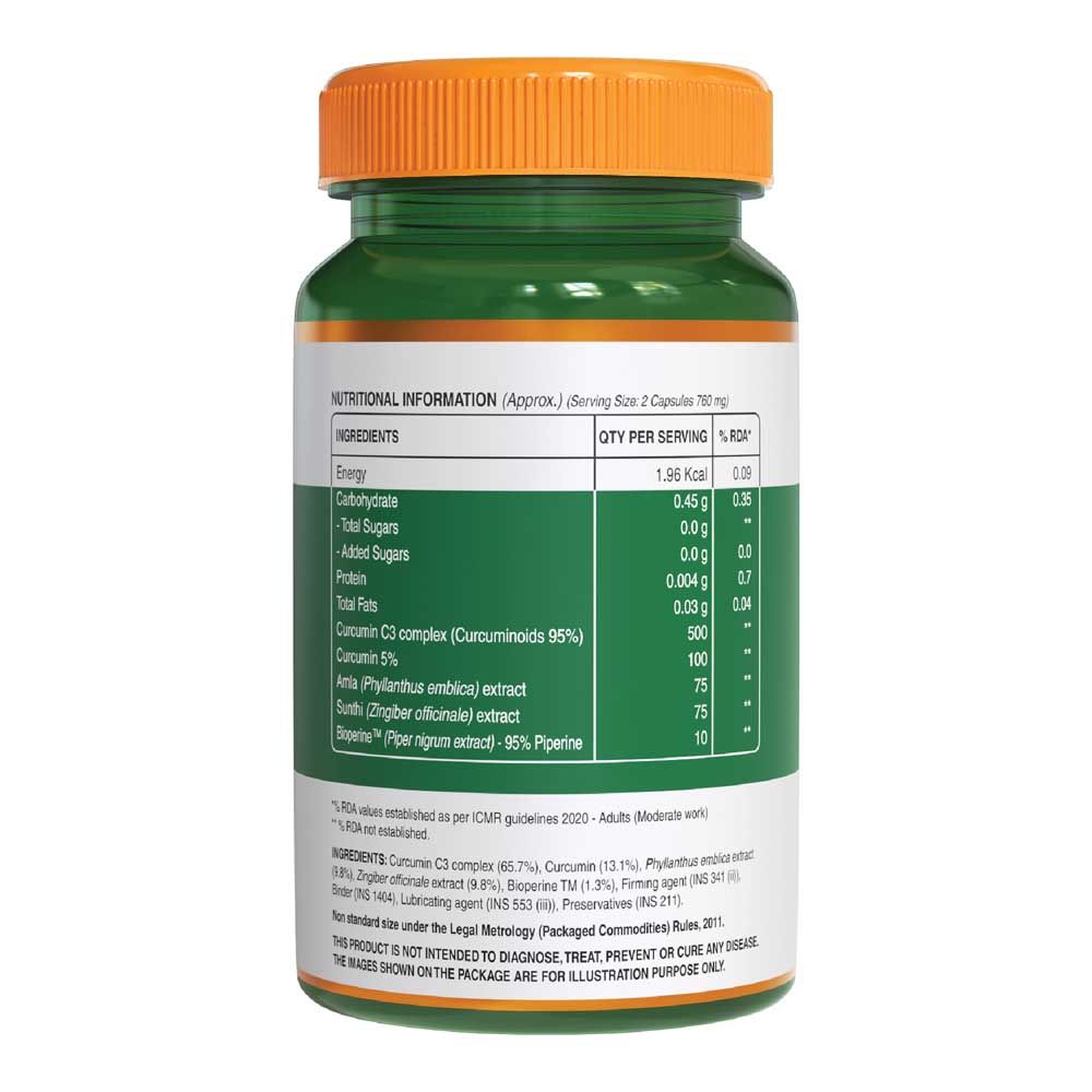 Pure Nutrition Curcumin with C3 Complex 760 mg, 60 Capsules Price, Uses ...