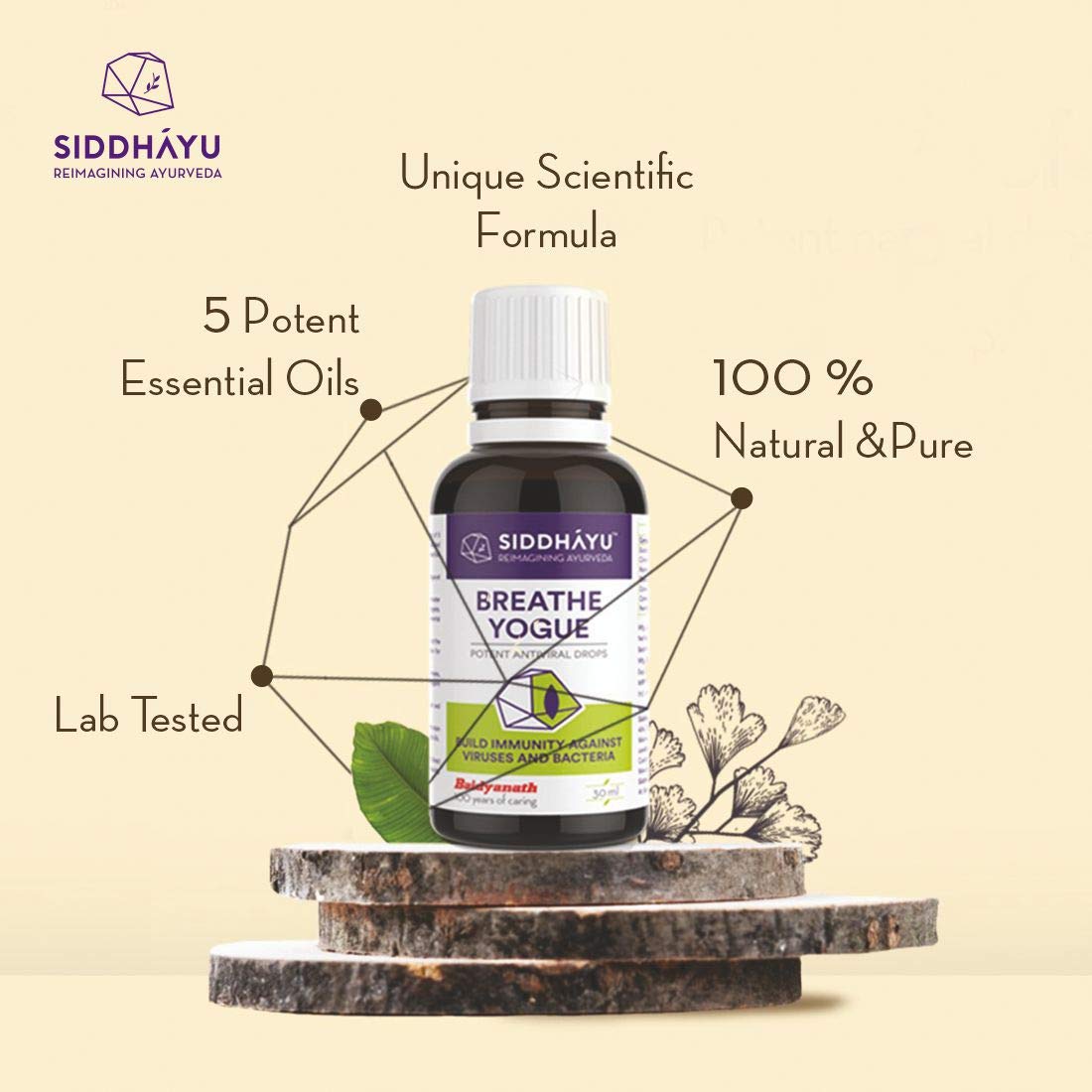 Siddhayu Breathe Yogue Potent Antiviral Drops, 30 ml Price, Uses, Side ...