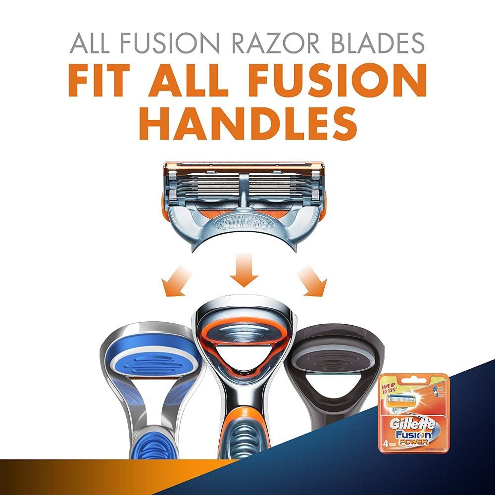 Gillette Fusion 5 Power Cartridge, 4 Count Price, Uses, Side Effects ...