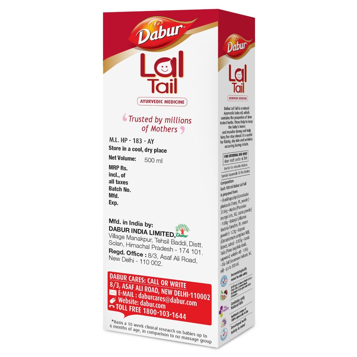 Dabur Lal Tail, 500 ml Price, Uses, Side Effects, Composition - Apollo ...