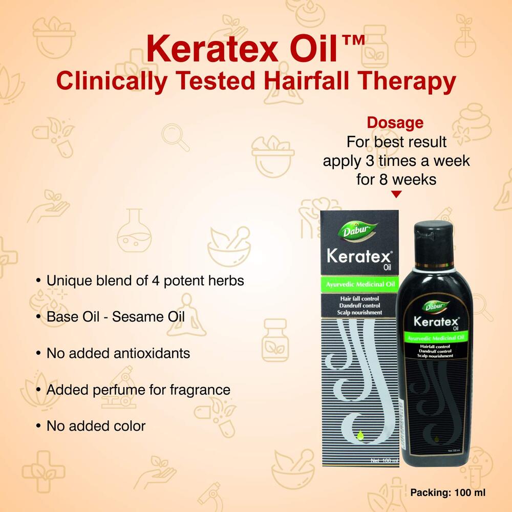 Dabur Keratex Ayurvedic Medicinal Oil, 100 ml Price, Uses, Side Effects ...