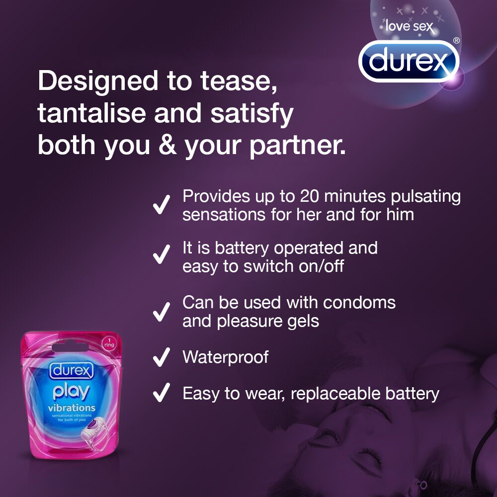 Durex Play Vibrations Ring, 1 Count Price, Uses, Side Effects ...