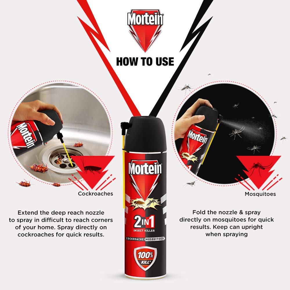 Mortein 2 In 1 Insect Killer Spray, 200 ml Price, Uses, Side Effects ...