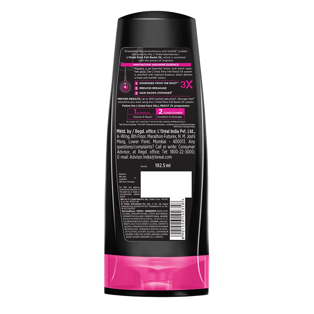 L'Oreal Paris Fall Resist 3X Anti-Hairfall Conditioner, 192.5ml Price ...