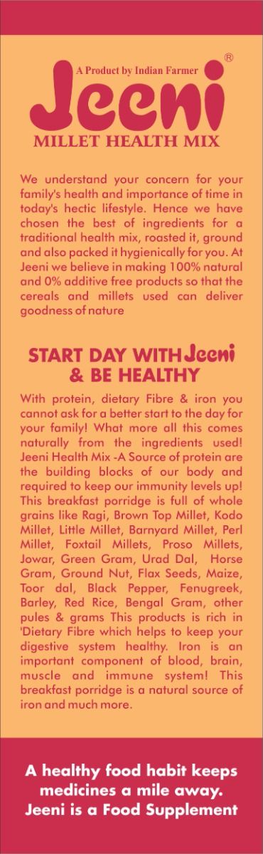 Jeeni Millet Health Mix Adult, 1 kg Price, Uses, Side Effects ...