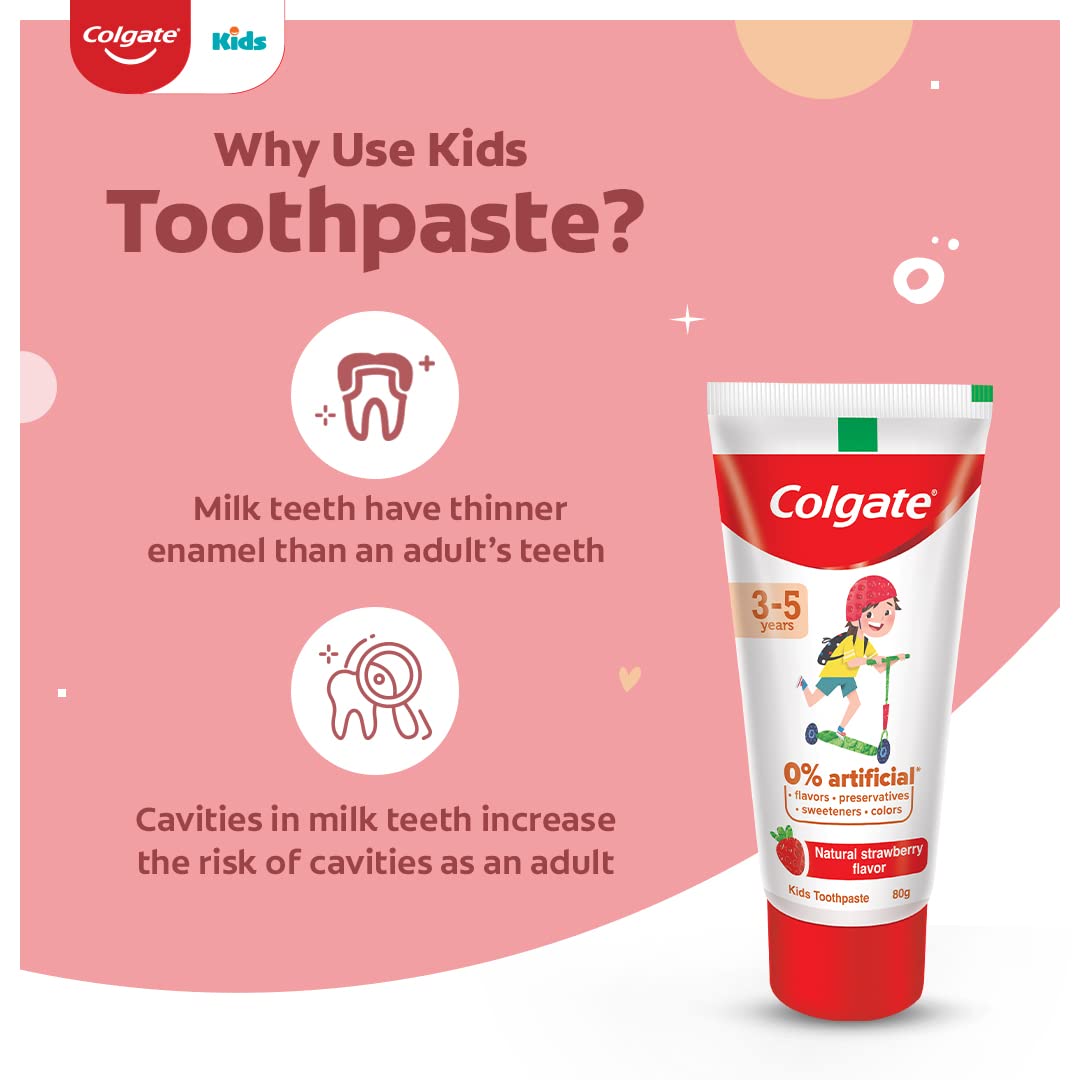Colgate Natural Strawberry Flavour Kids Toothpaste, 80 gm Price, Uses ...