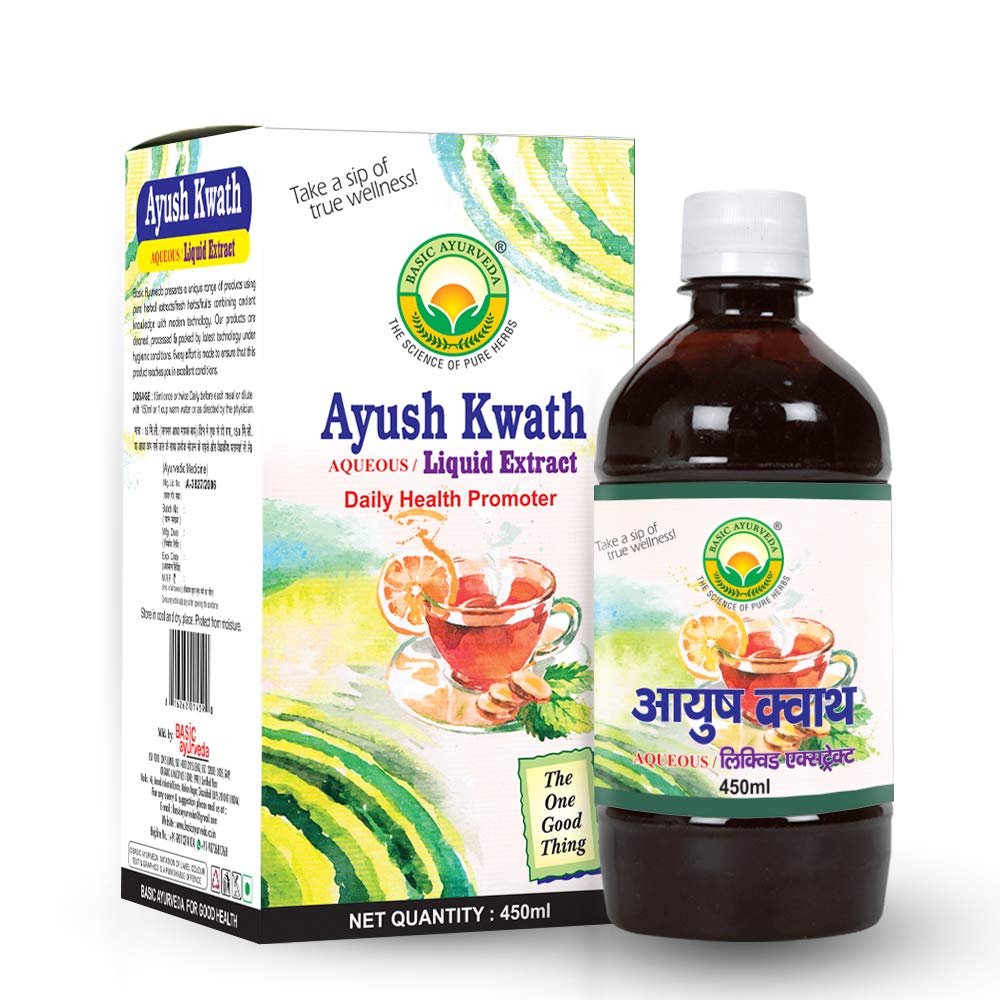 Basic Ayurveda Ayush Kwath Aqueous Extract, 450 ml Price, Uses, Side ...