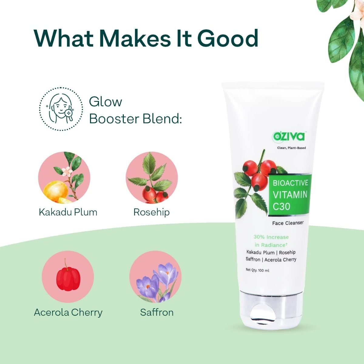 Oziva Bioactive Vit C30 Face Cleanser 100Ml Price, Uses, Side Effects ...