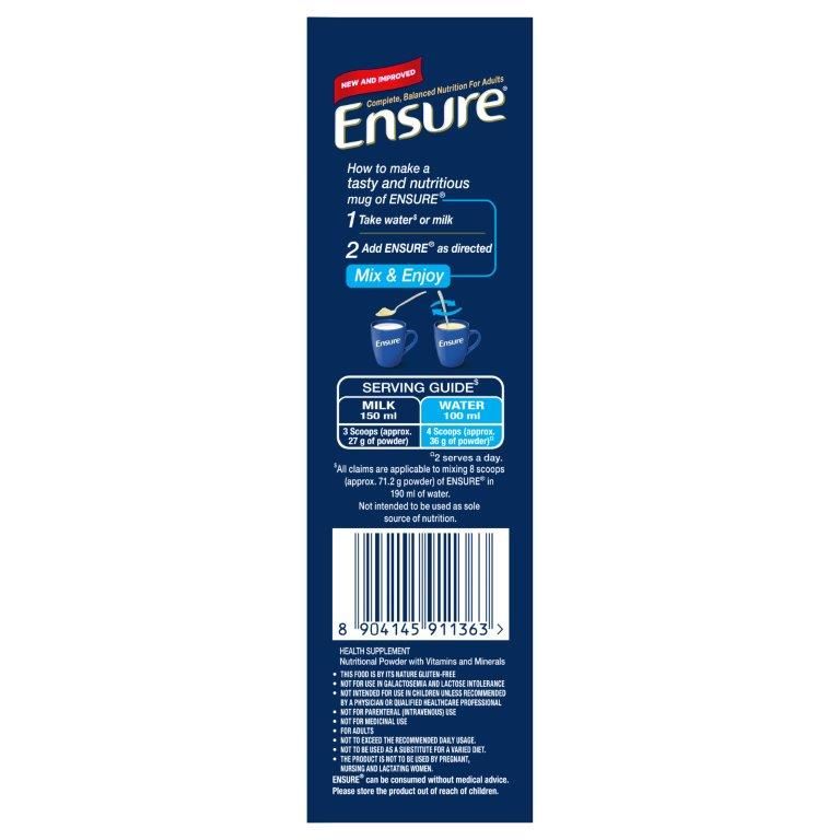 Ensure Vanilla Flavour Powder, 200 gm Refill Pack Price, Uses, Side ...