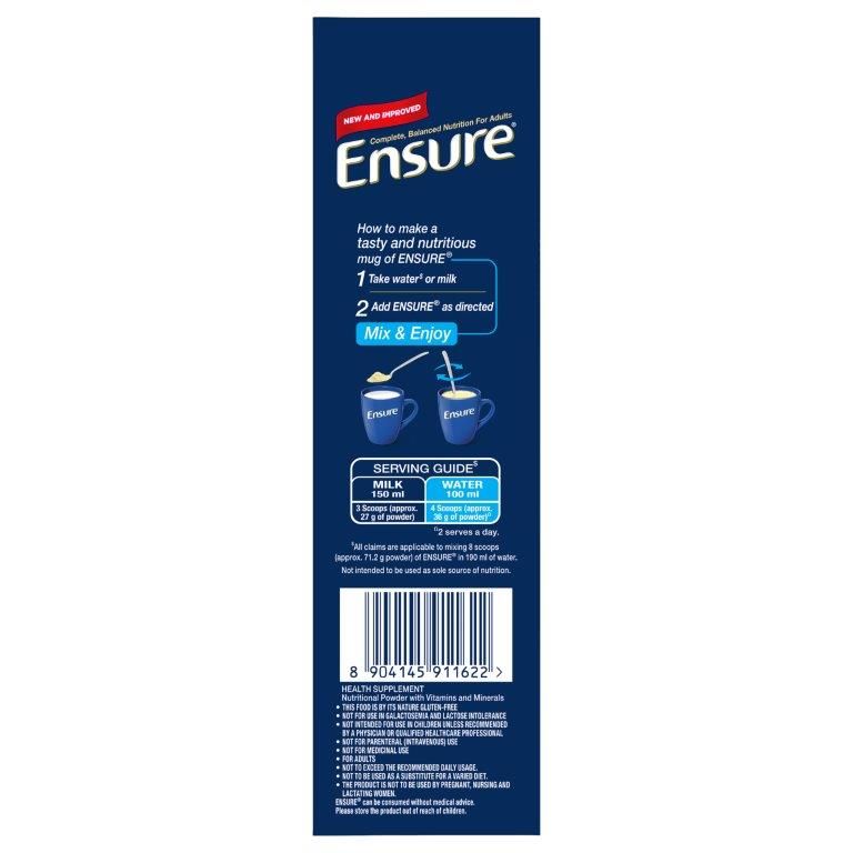 Ensure Vanilla Flavour Powder, 400 gm Refill Pack Price, Uses, Side ...