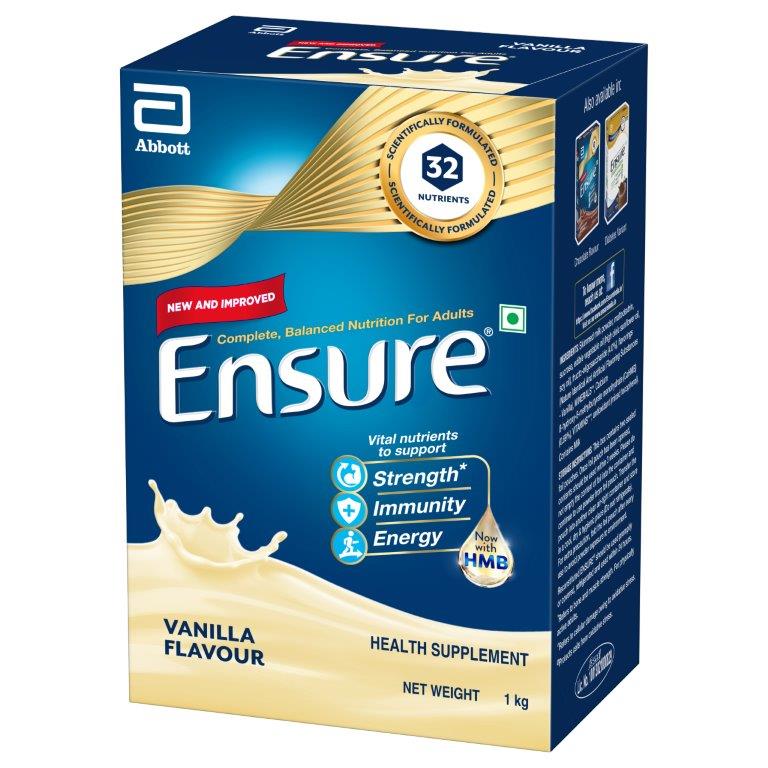 Ensure Vanilla Flavour Powder, 1 Kg Refill Pack Price, Uses, Side ...