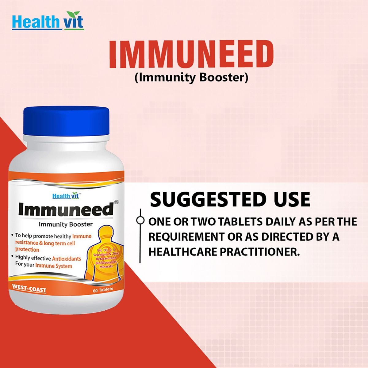 Healthvit Immuneed Immunity Booster, 60 Tablets Price, Uses, Side ...