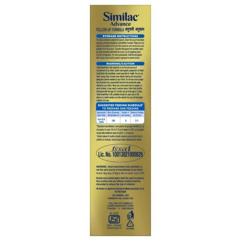Similac Advance Follow-Up Formula Stage 4 Powder (18 to 24 months), 400 ...