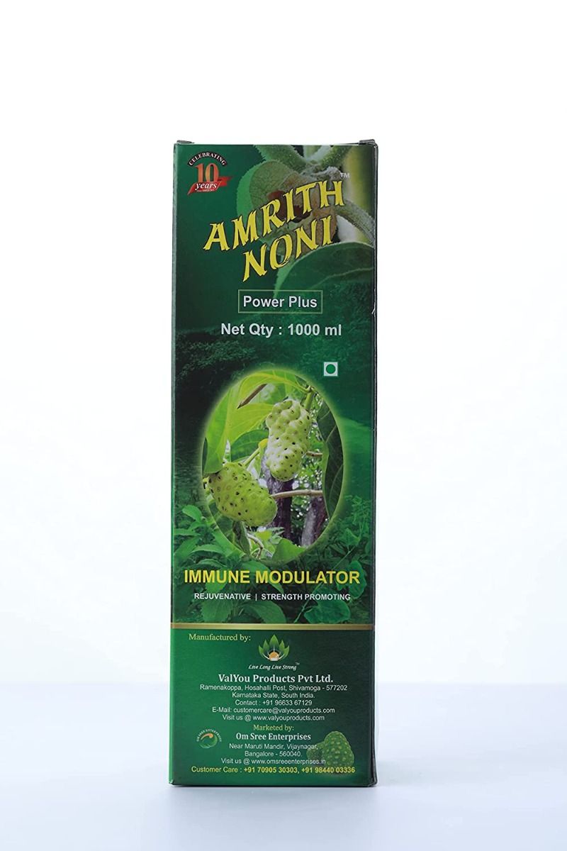 Amrith Noni Power Plus, 1000 ml Price, Uses, Side Effects, Composition ...