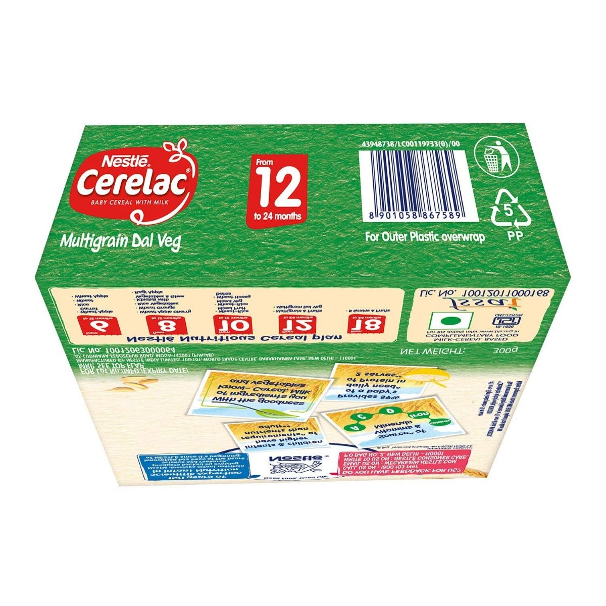 Nestle Cerelac Multigrain Dal Veg Baby Cereal, 12 to 24 months, 300 gm ...