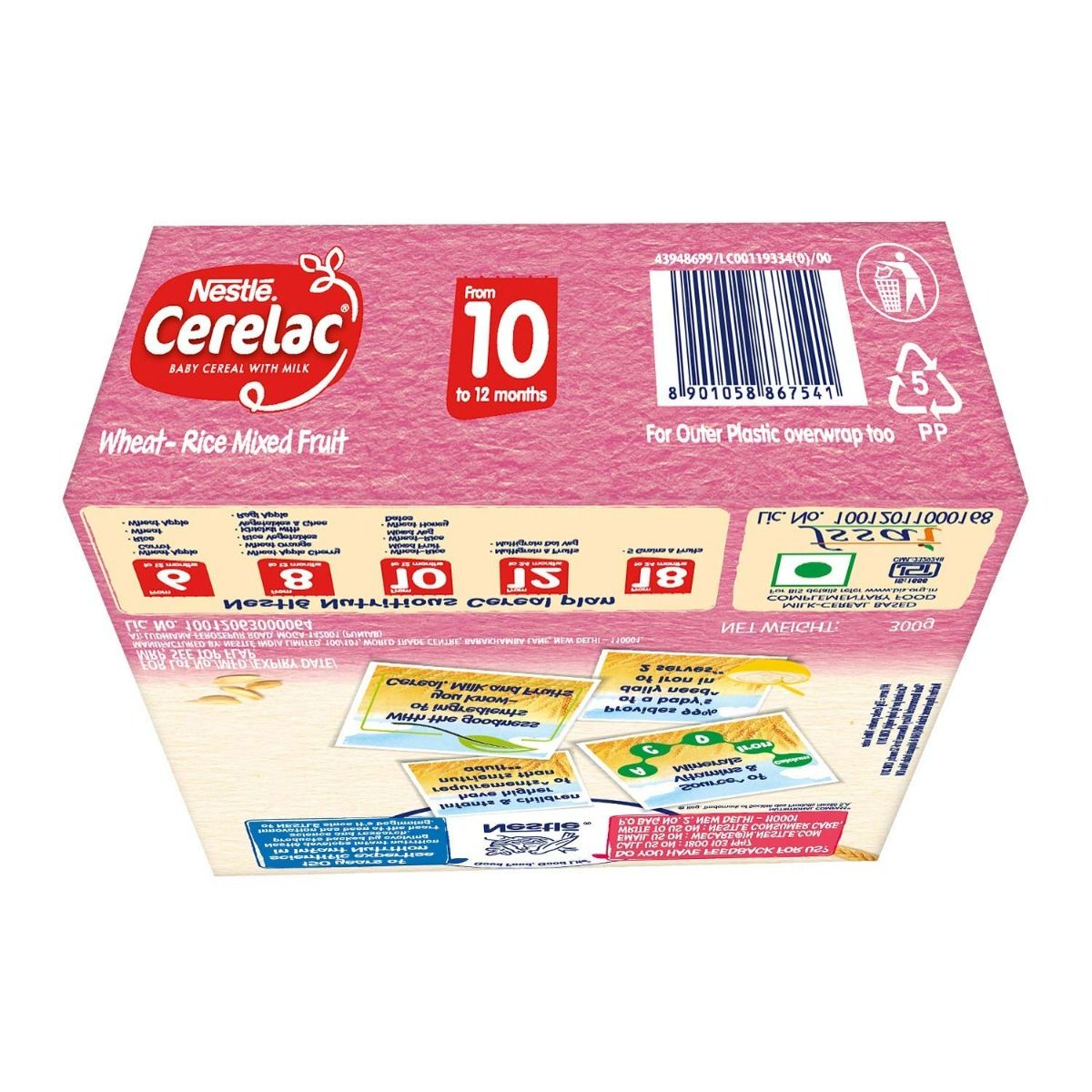 Nestle Cerelac Wheat Rice Mixed Fruit Baby Cereal, 10 to 12 Months, 300 ...