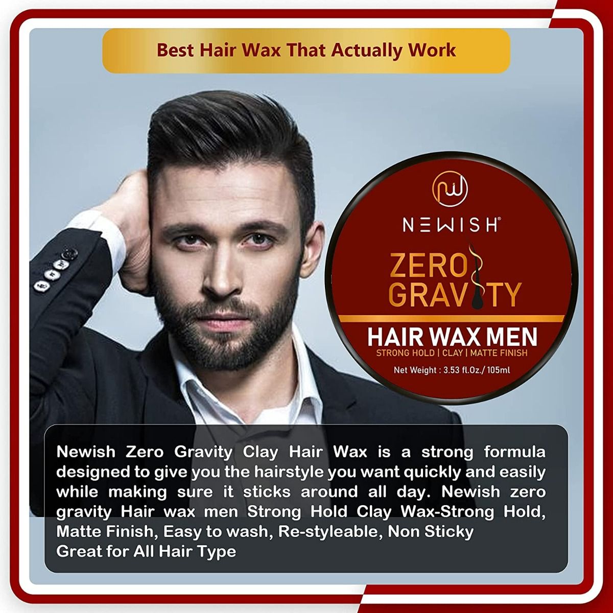 Newish Zero Gravity Hair Wax for Men, 100 gm Price, Uses, Side Effects ...