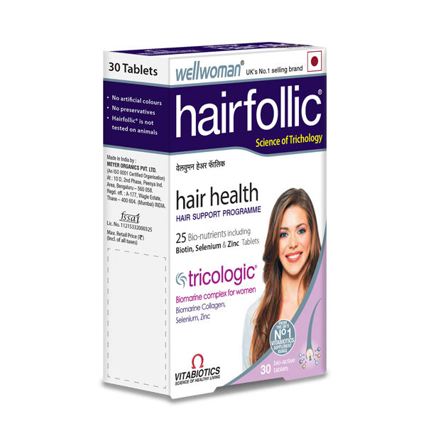 Wellwoman Hairfollic Hair Supplement, 30 Tablets Price, Uses, Side ...