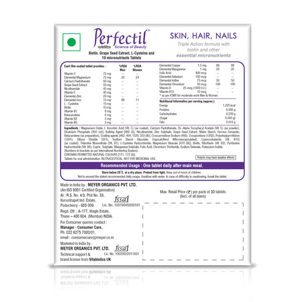 Perfectil, 30 Tablets Price, Uses, Side Effects, Composition - Apollo ...