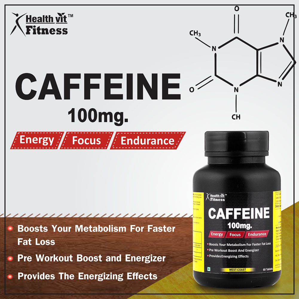 Healthvit Fitness Caffeine 100 mg, 60 Tablets Price, Uses, Side Effects ...