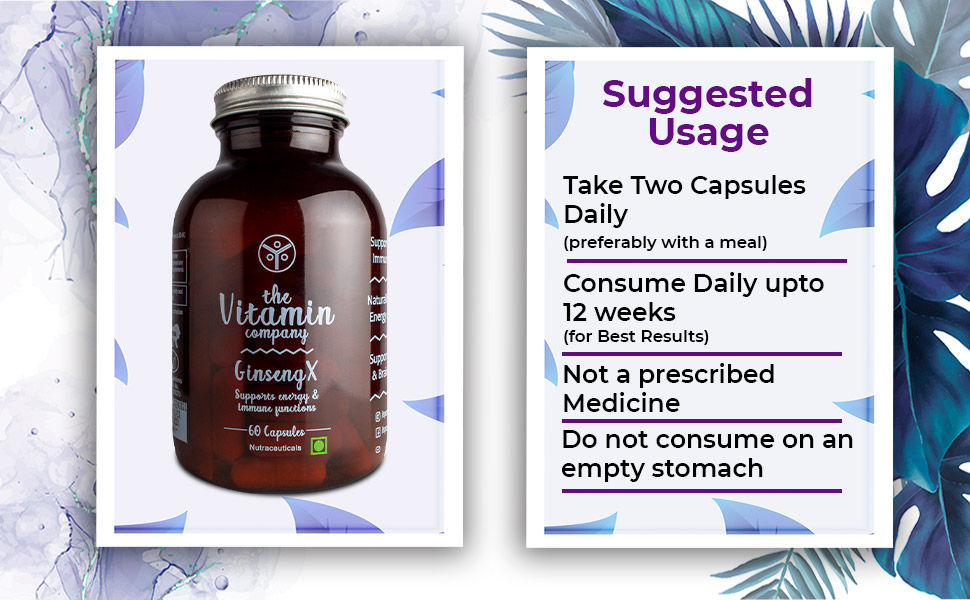 The Vitamin Company Ginseng X, 60 Capsules Price, Uses, Side Effects ...