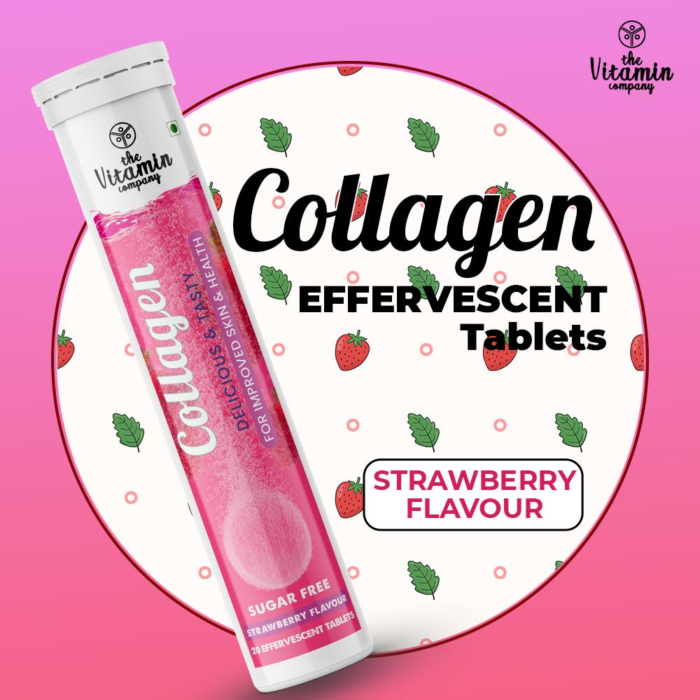 The Vitamin Company Collagen Sugar Free Strawberry Flavour, 20 ...