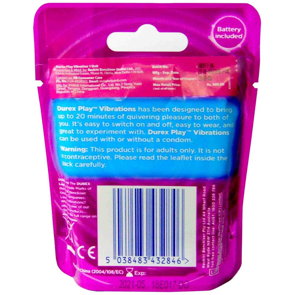 Durex Play Vibrations Ring, 1 Count Price, Uses, Side Effects ...
