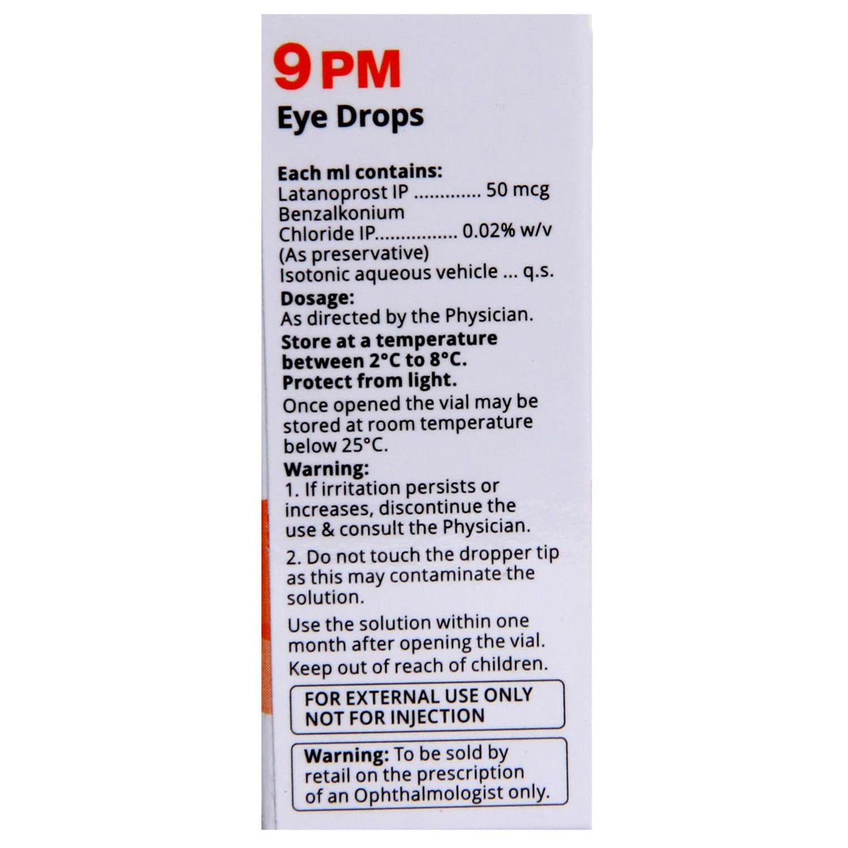 9 PM Eye Drops 2.5 ml Price, Uses, Side Effects, Composition - Apollo ...