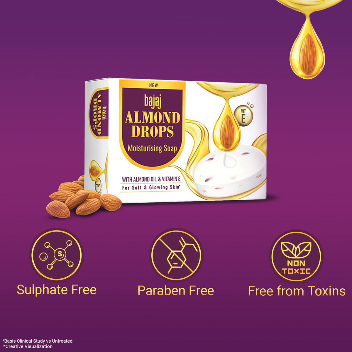 Bajaj Almond Drops Moisturising Soap, 100 gm Price, Uses, Side Effects ...