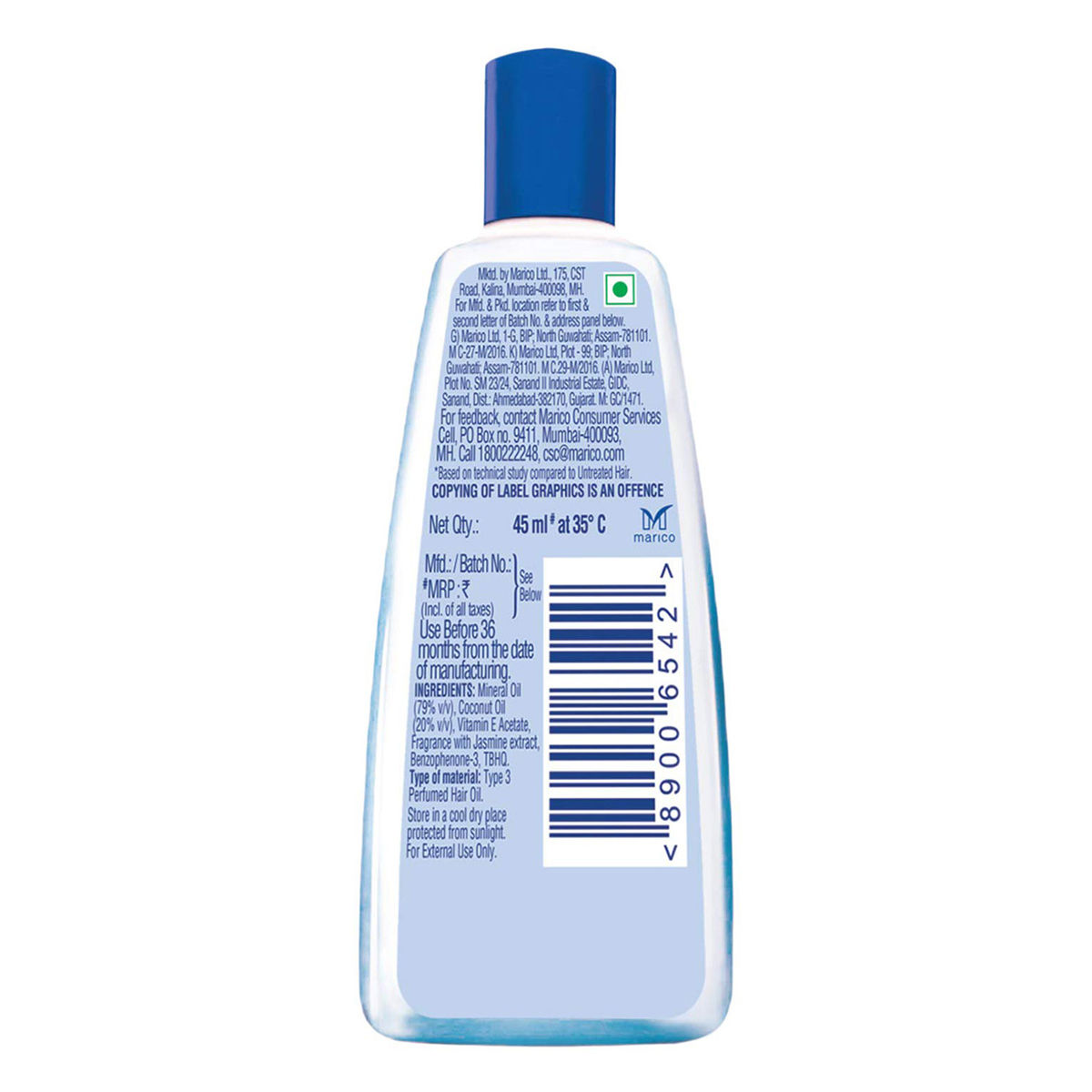 Parachute Advanced Jasmine Coconut Hair Oil 45ml Price, Uses, Side ...