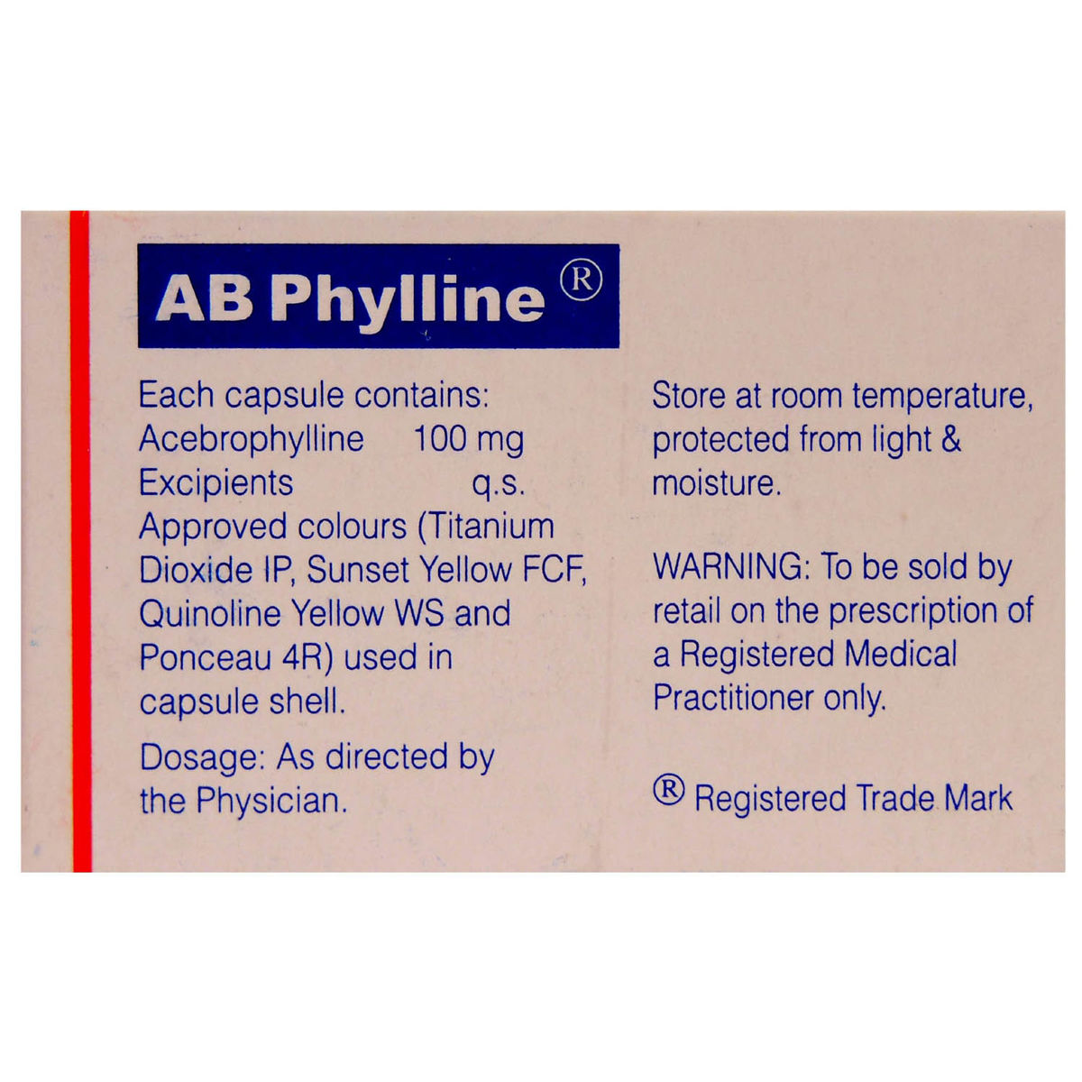 AB Phylline Capsule 10's Price, Uses, Side Effects, Composition ...
