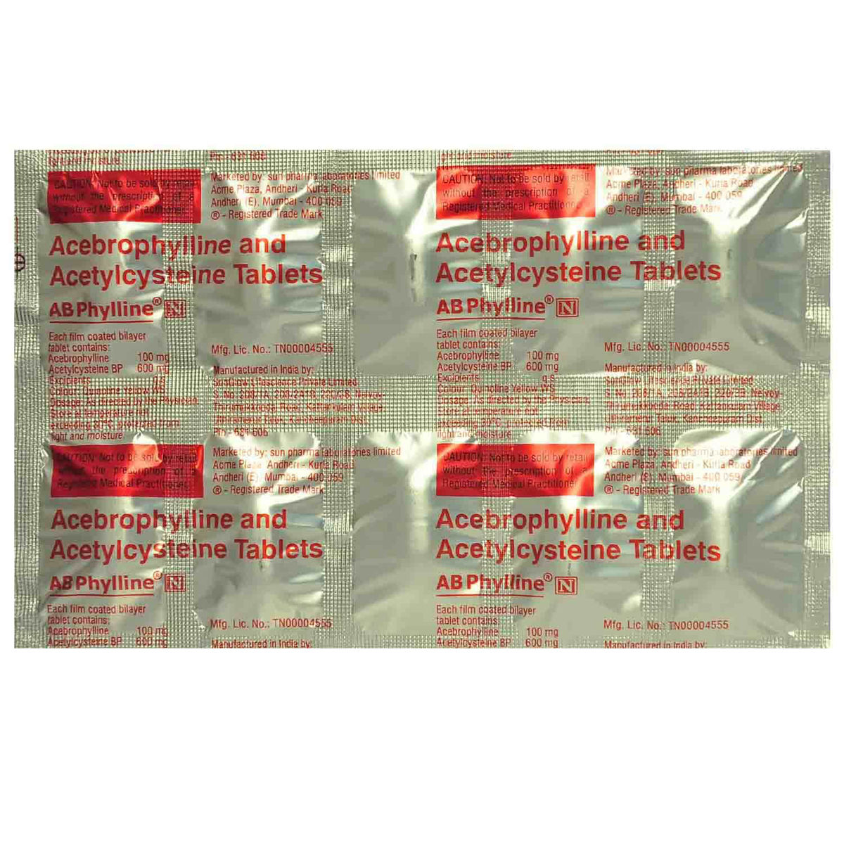 AB Phylline N Tablet 10's Price, Uses, Side Effects, Composition ...