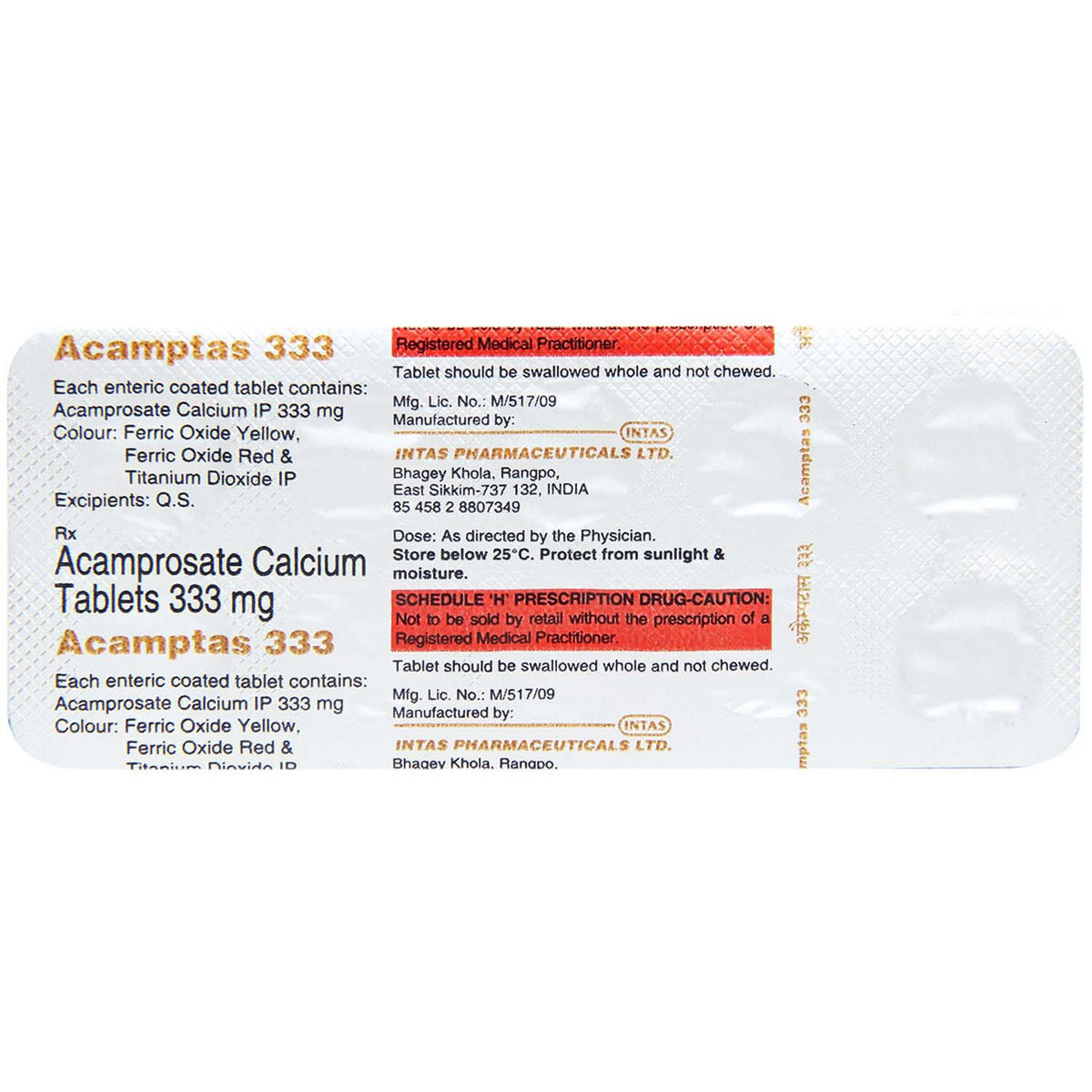 Acamptas 333 Tablet 6's Price, Uses, Side Effects, Composition - Apollo ...