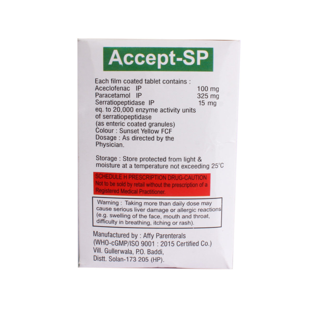 Accept-SP Tablet 10's Price, Uses, Side Effects, Composition - Apollo ...