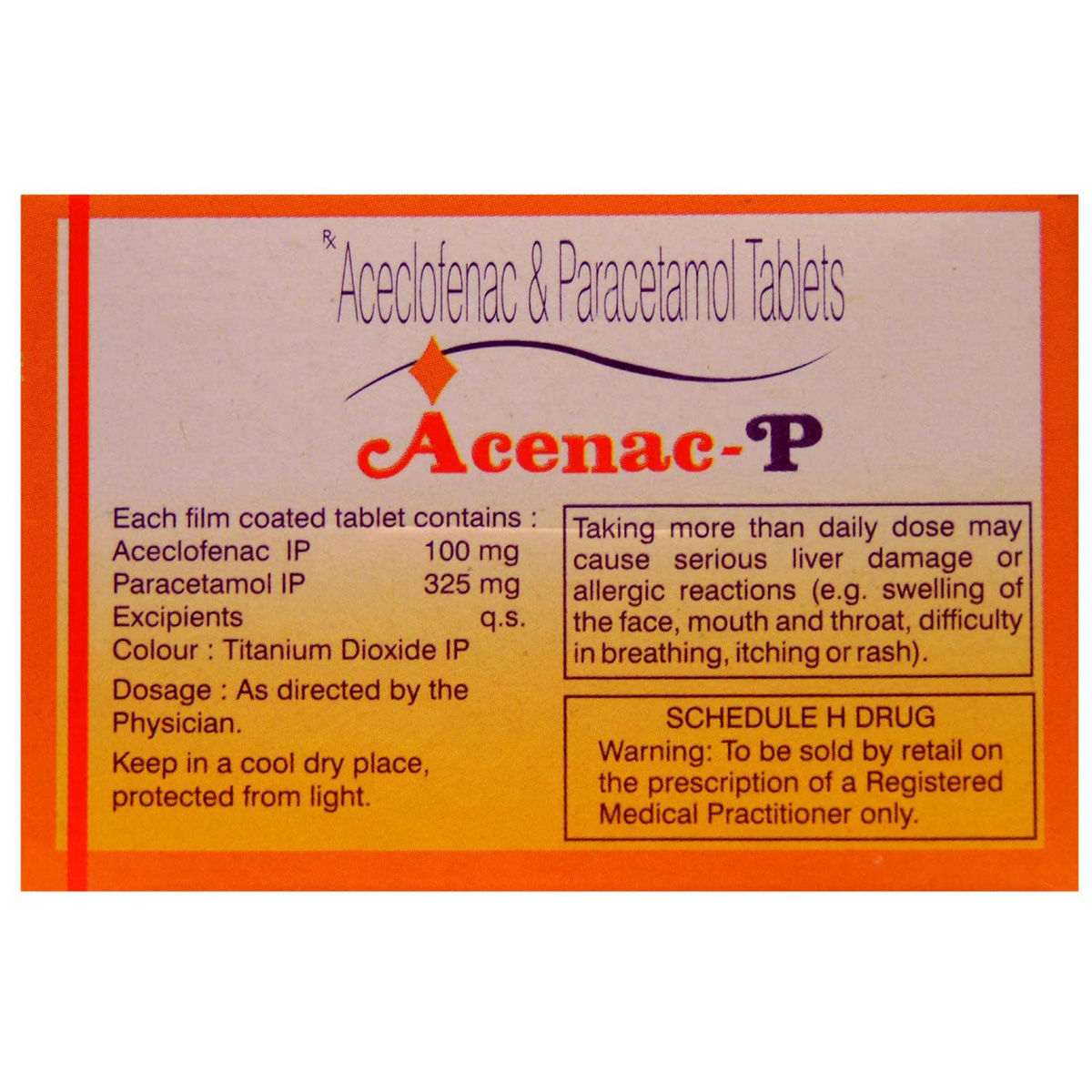 Acenac P Tablet 10's Price, Uses, Side Effects, Composition - Apollo ...