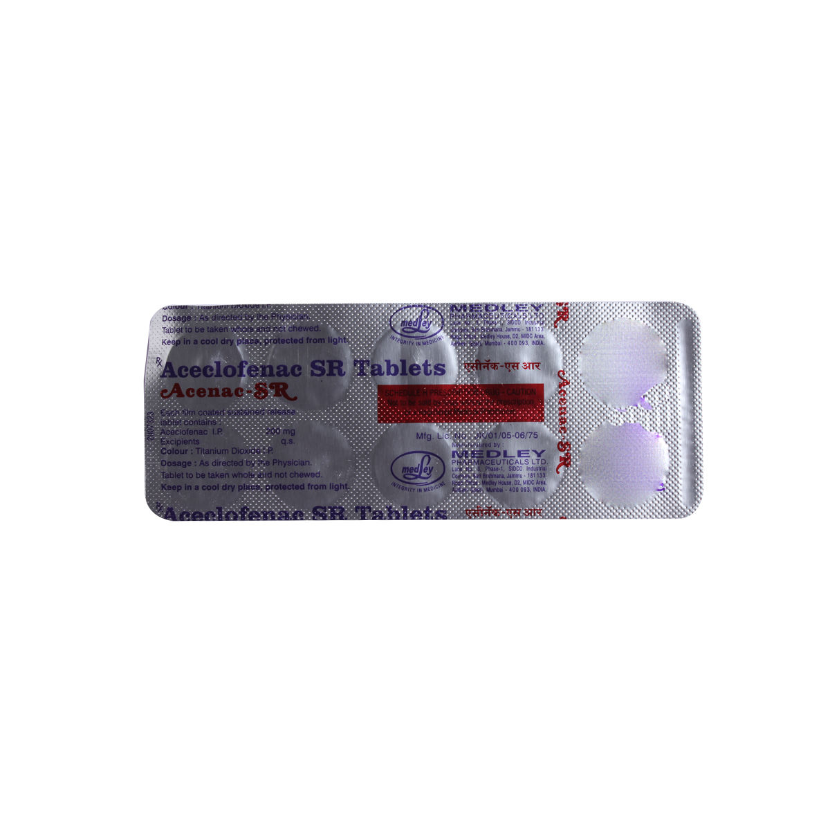 Acenac-SR Tablet 10's Price, Uses, Side Effects, Composition - Apollo ...